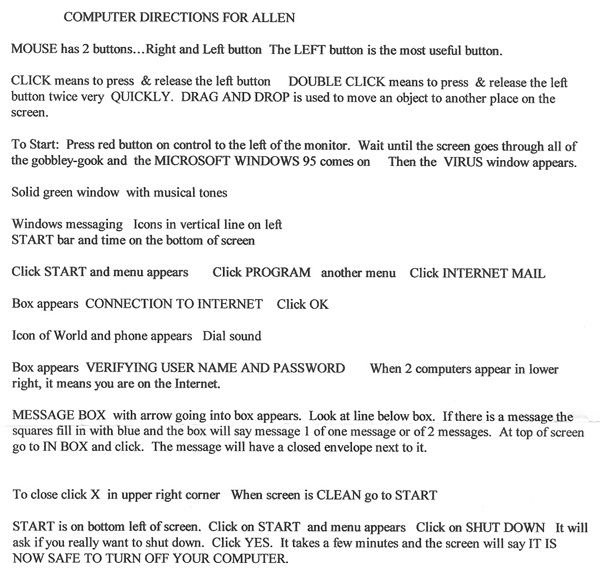 Everything Allen Needed to Know About Windows 95, All on One Page ...